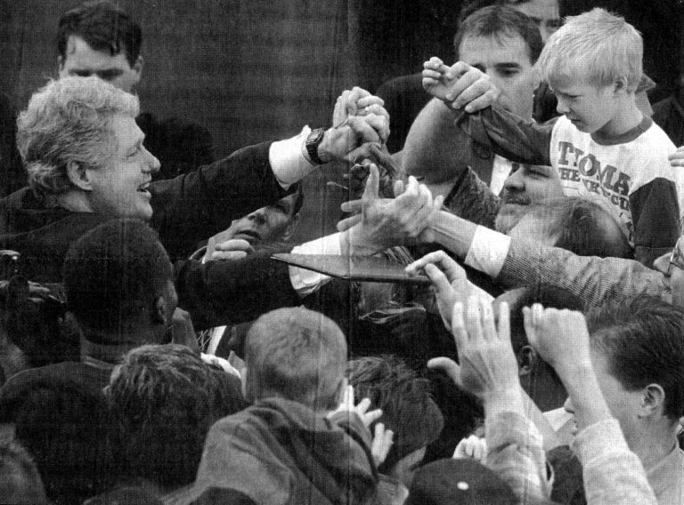 Shaking Hands with Bill Clinton - 1993 - Photos from Chris Hardie