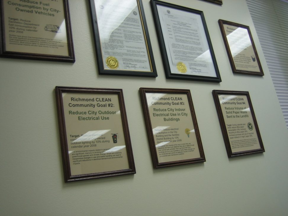 Wall of Plaques in the City Building - Photos from Chris Hardie