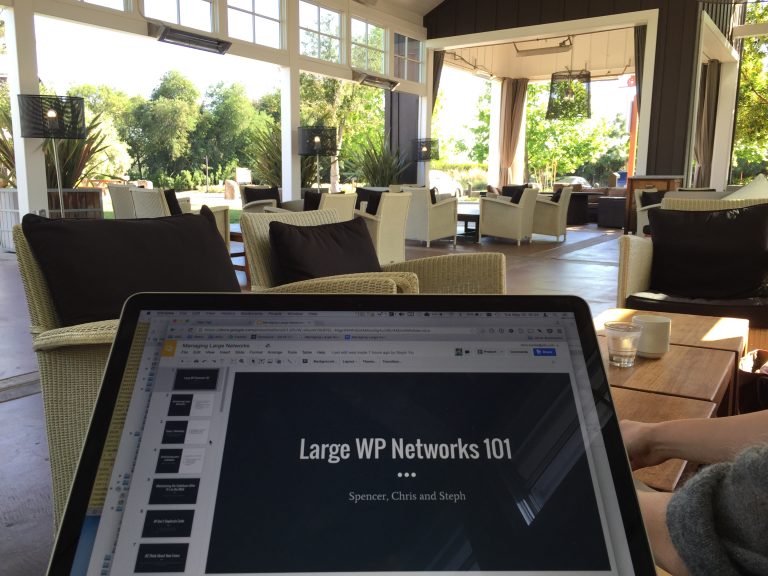 Final prep for our talk - Photos from Chris Hardie