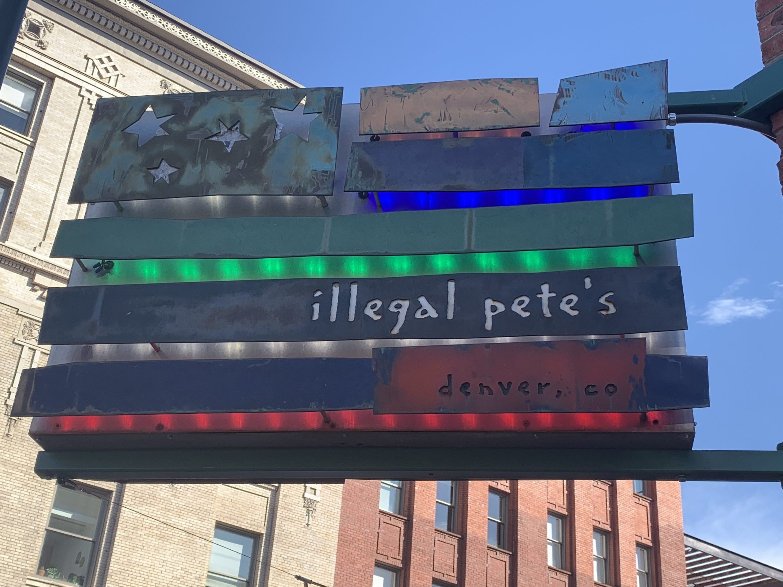 Illegal Pete's sign in Denver - Photos from Chris Hardie